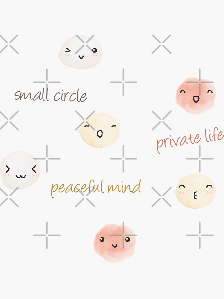 "Inspirational Circles For Private Life And Peaceful Mind" Sticker for ...