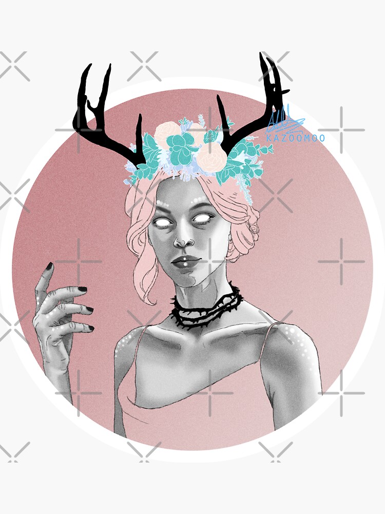 "Woodland Nymph" Sticker by kazoomoo | Redbubble
