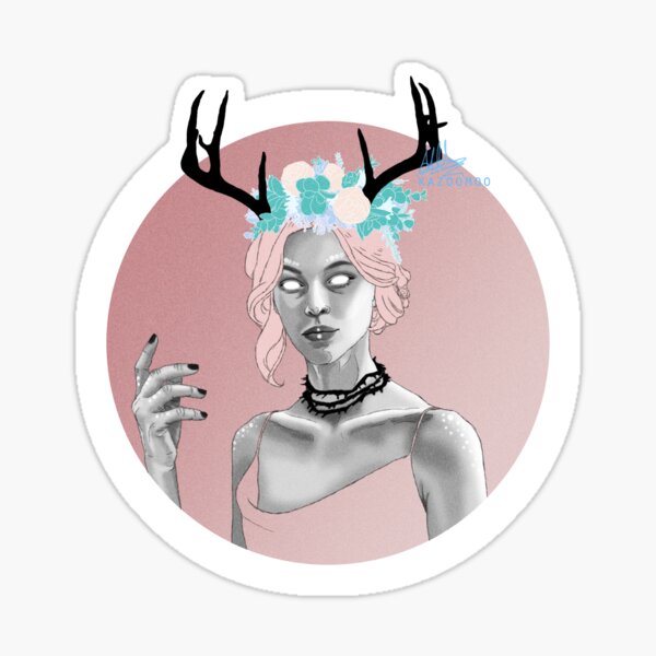 "Woodland Nymph" Sticker by kazoomoo | Redbubble