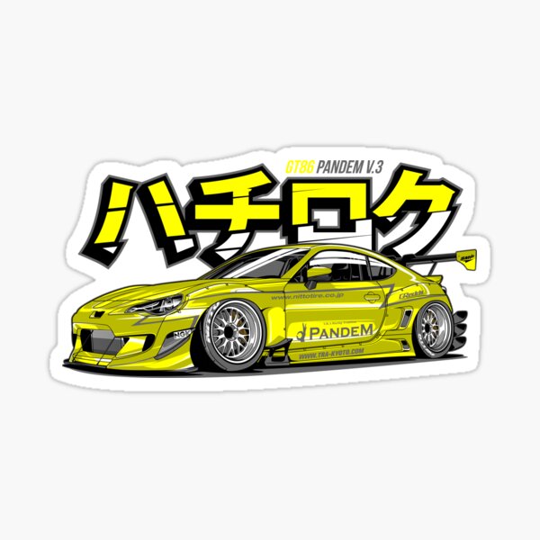 "GT86 Pandem V3 Widebody Turbo Drift Sports Car" Sticker for Sale by ...