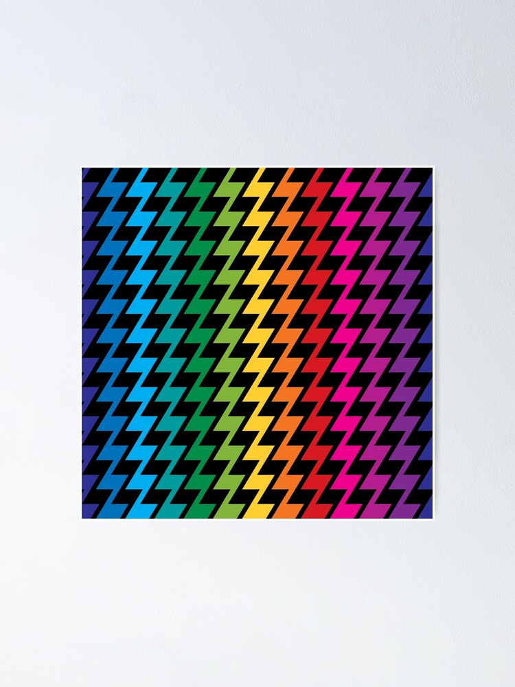 "Rainbow Zigzag" Poster for Sale by Lisann | Redbubble
