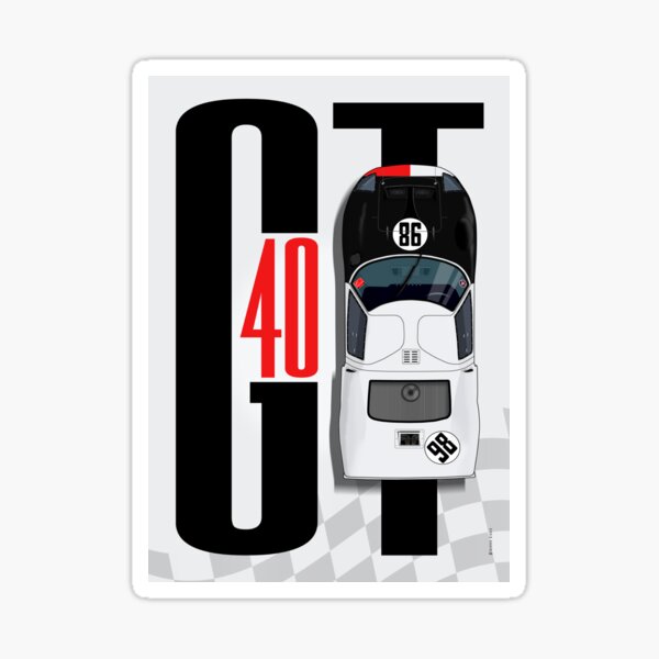 "Ford GT40 Daytona 1966 Tribute" Sticker for Sale by theodordecker ...