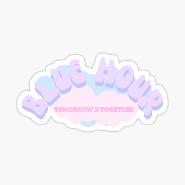 "TXT Blue Hour Logo" Sticker for Sale by PeachieMilkCo | Redbubble
