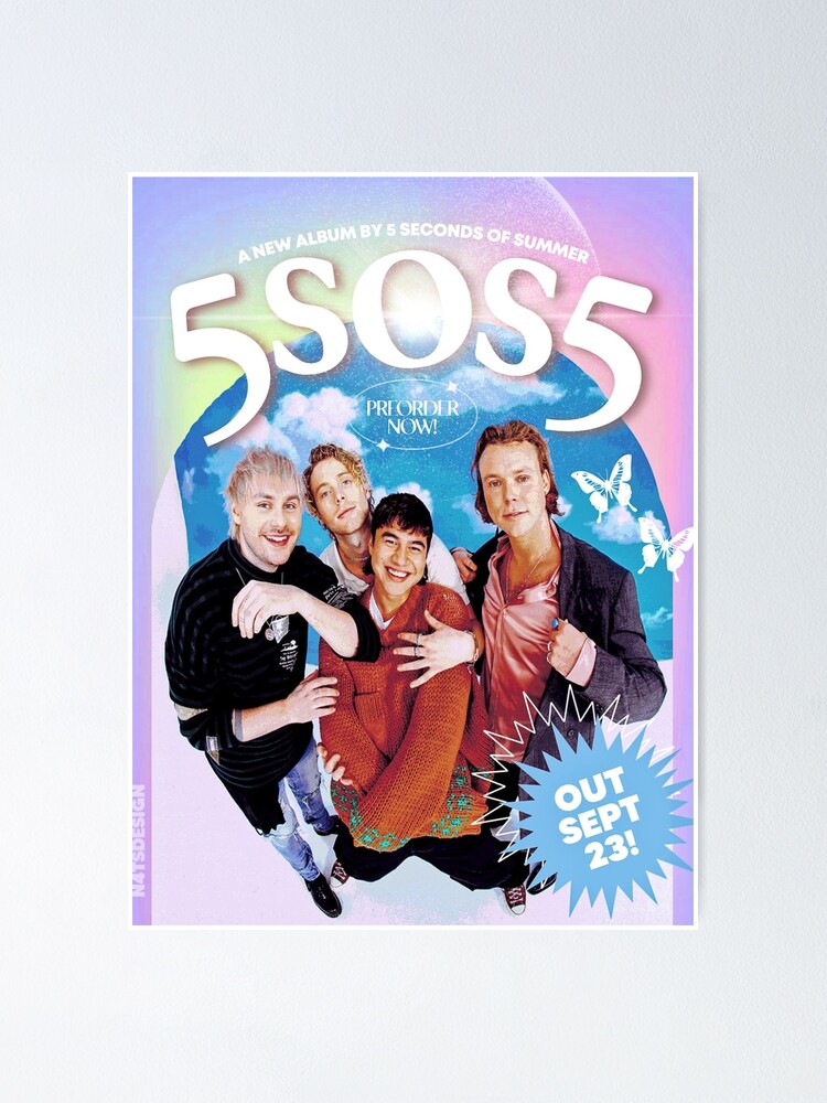 "five sos five new album " Poster for Sale by natsdesign | Redbubble