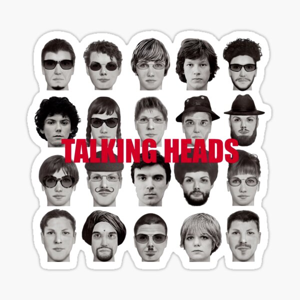 "Talking Heads" Sticker for Sale by Twiver | Redbubble