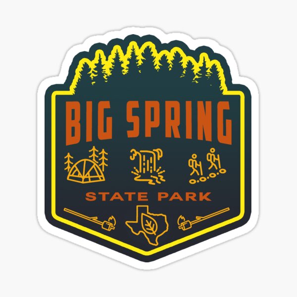 "Big Spring State Park Adventure Logo" Sticker for Sale by VanyaKar ...