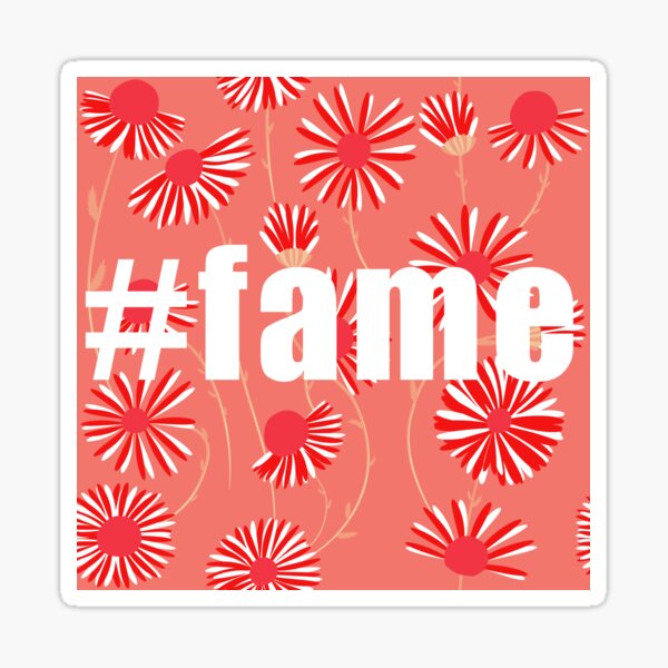"Chinese Red Daisy Pattern – Brings Fame" Sticker for Sale by ...