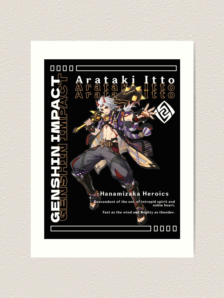 "Genshin Impact Itto" Art Print for Sale by Rasuberi | Redbubble