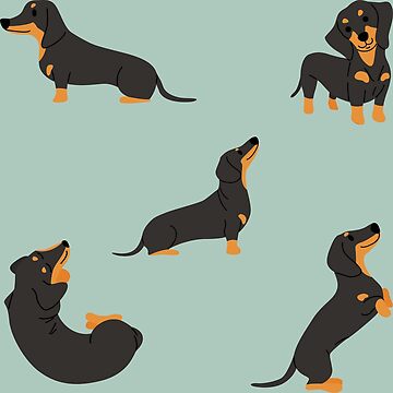 "Dachshund sticker pack" Sticker for Sale by MameDesign | Redbubble