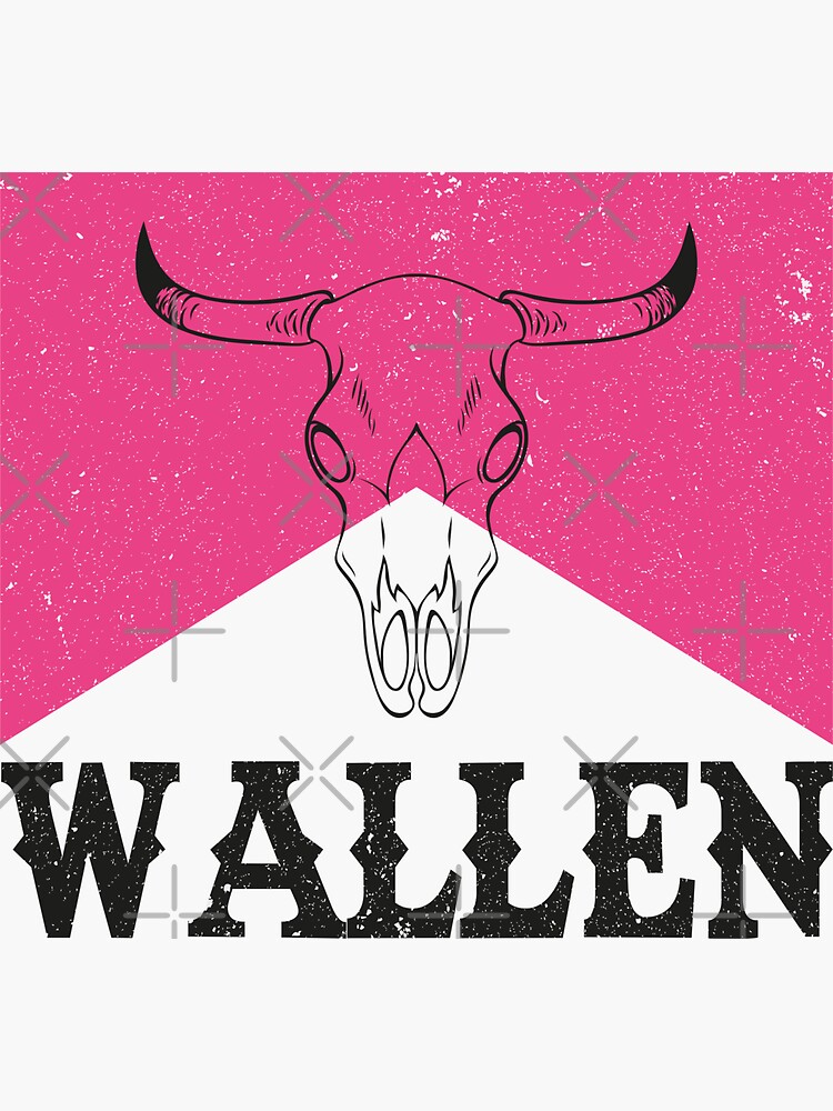 "Wallen Western Cow Skull" Sticker for Sale by YA-ART | Redbubble