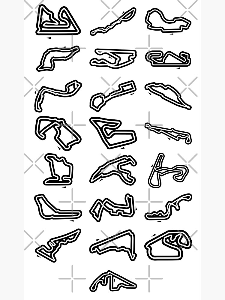 "2023 Formula 1 All Circuits - F1 All Tracks v2" Sticker for Sale by ...