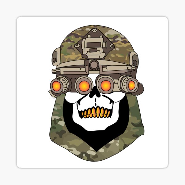 "Skeletor NODs" Sticker by goosewerks | Redbubble