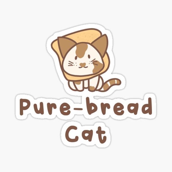 "Pure-bread Cat" Sticker for Sale by PawwPawwPurr | Redbubble