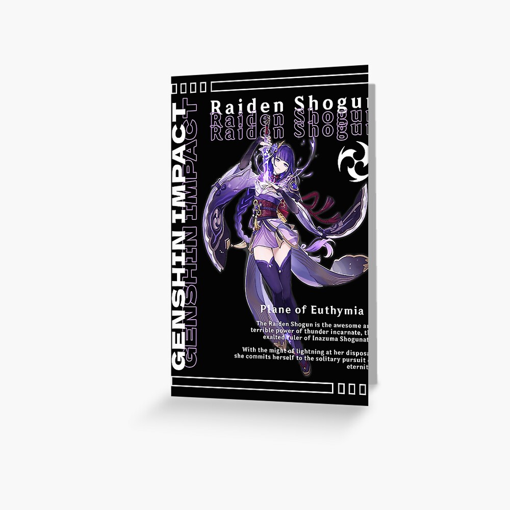 "Genshin Impact Raiden Shogun" Greeting Card for Sale by Rasuberi ...