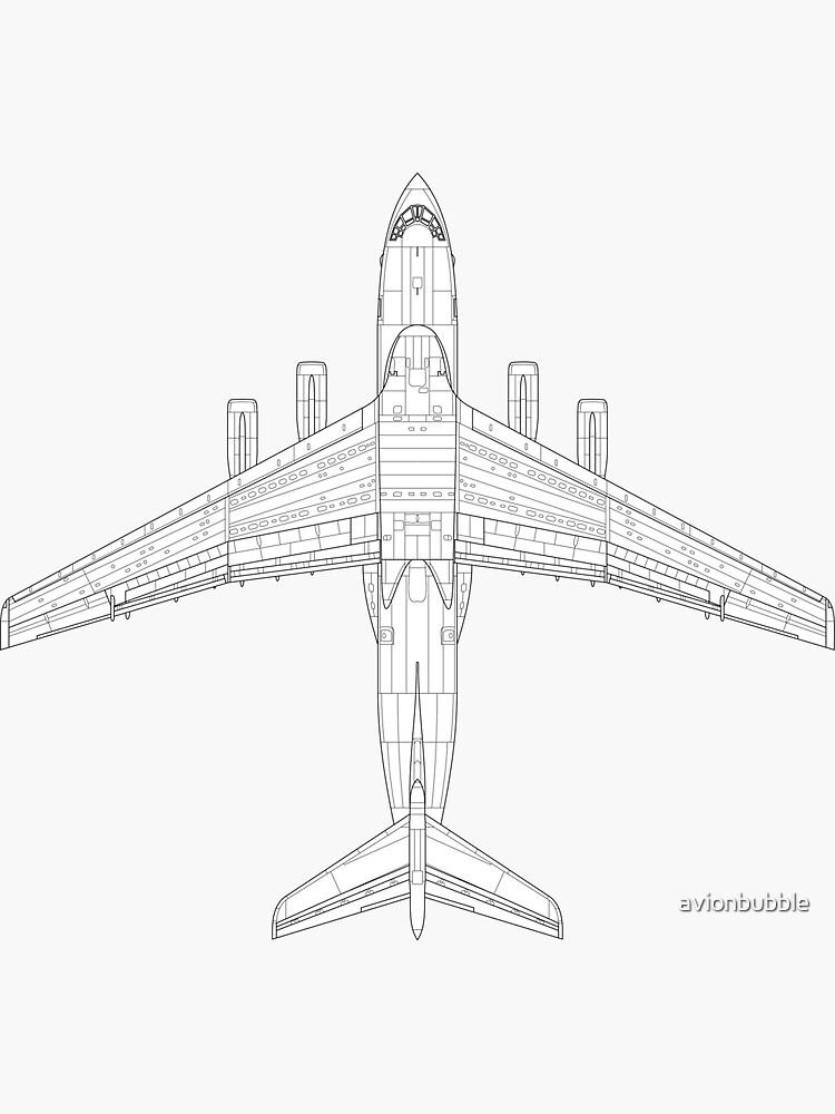 "The Ilyushin Il-76 with black background" Sticker for Sale by ...