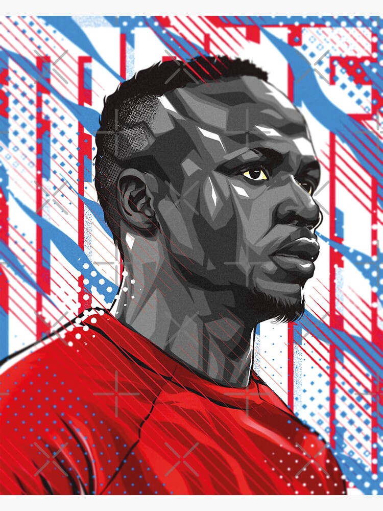 "Sadio mané Illustration artwork " Sticker for Sale by medelwaid2 ...
