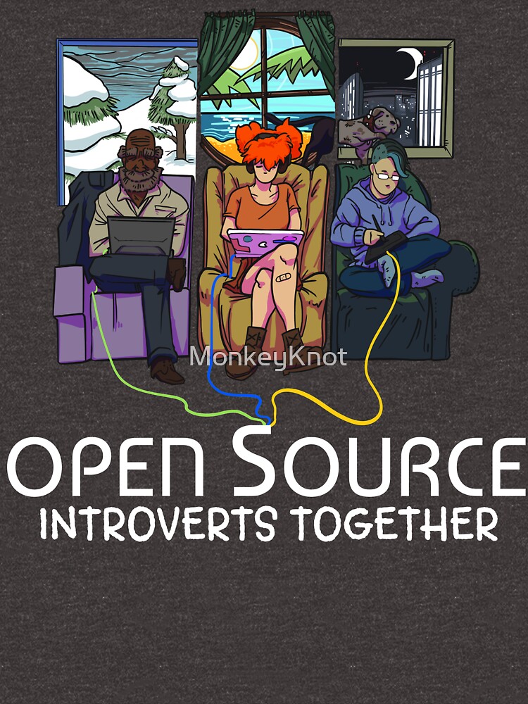 "Open Source (Light)" T-shirt for Sale by MonkeyKnot | Redbubble | open ...