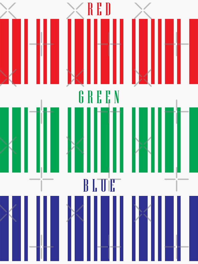 "RGB Barcode" Sticker for Sale by purnomatra | Redbubble