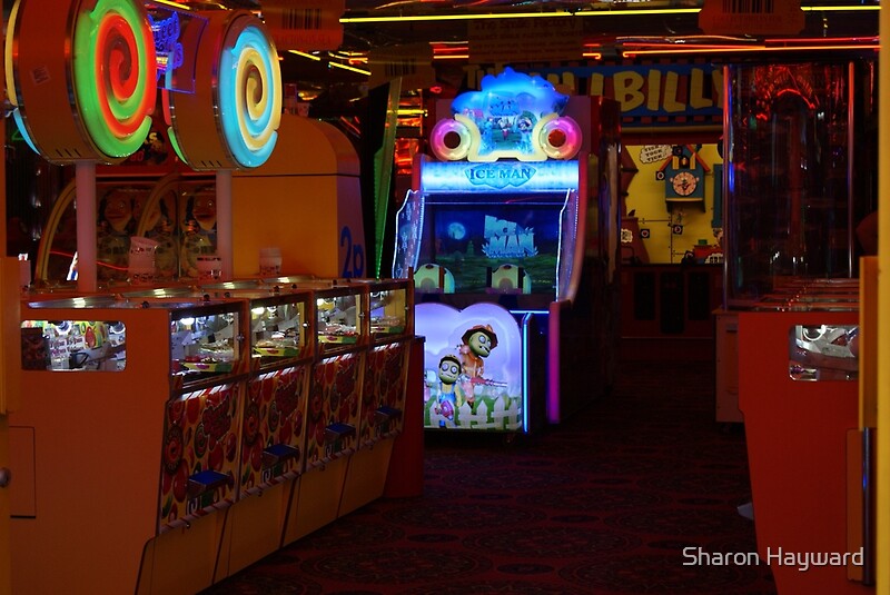 "Amusement Arcade, 2p Machines" by Sharon Hayward | Redbubble