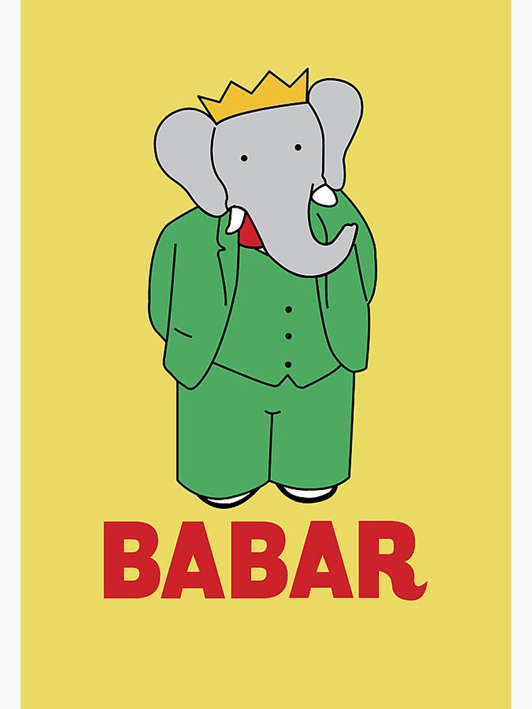 "Babar cute funny design Babar" Sticker for Sale by RooRoo77 | Redbubble