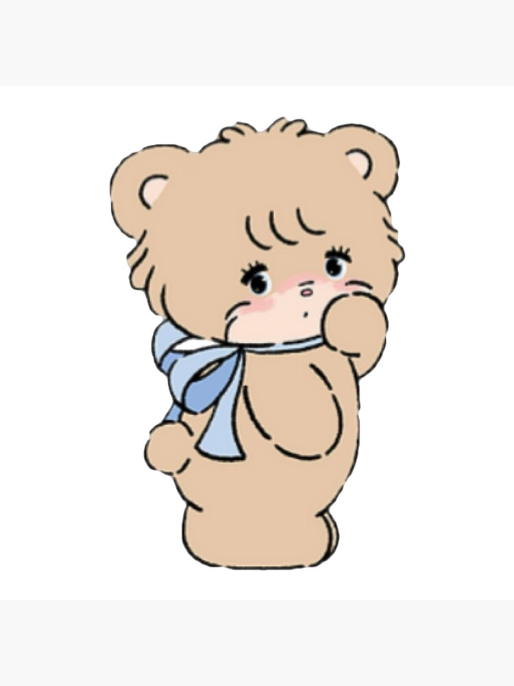 "cute lil bear sticker" Sticker for Sale by EmmaGSheehan | Redbubble