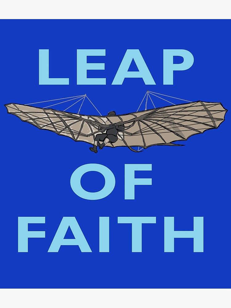 "Leap of faith: cool hang gliding design." Poster for Sale by ...