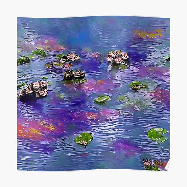 "Blue Impressionism: Oscar-Claude Monet Inspired" Poster for Sale by ...