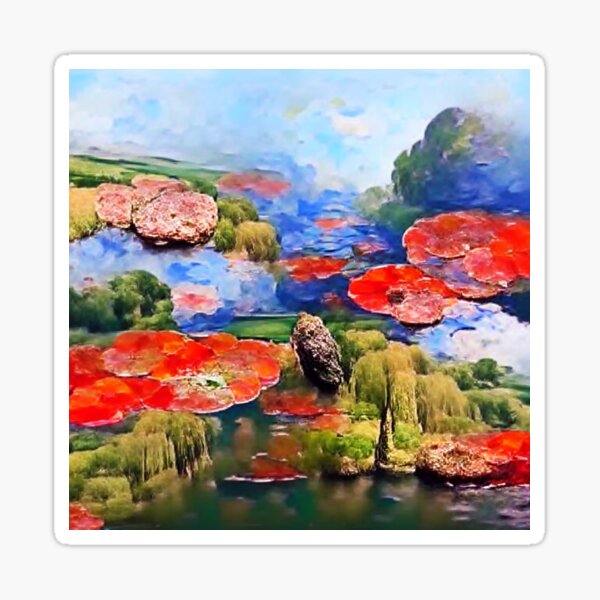 "Nature Impressionism: Oscar-Claude Monet Inspired" Sticker for Sale by ...