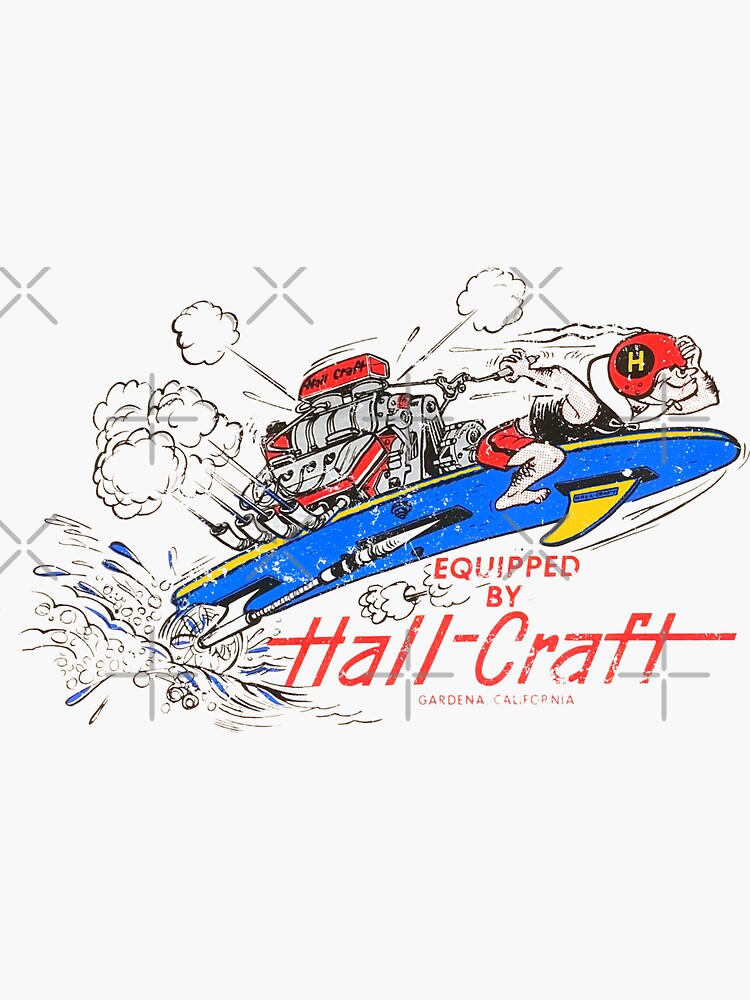 "Hall Craft Boats" Sticker for Sale by Retrorockit | Redbubble