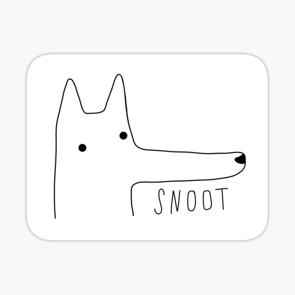 "snoot" Sticker for Sale by DandybunDesign | Redbubble