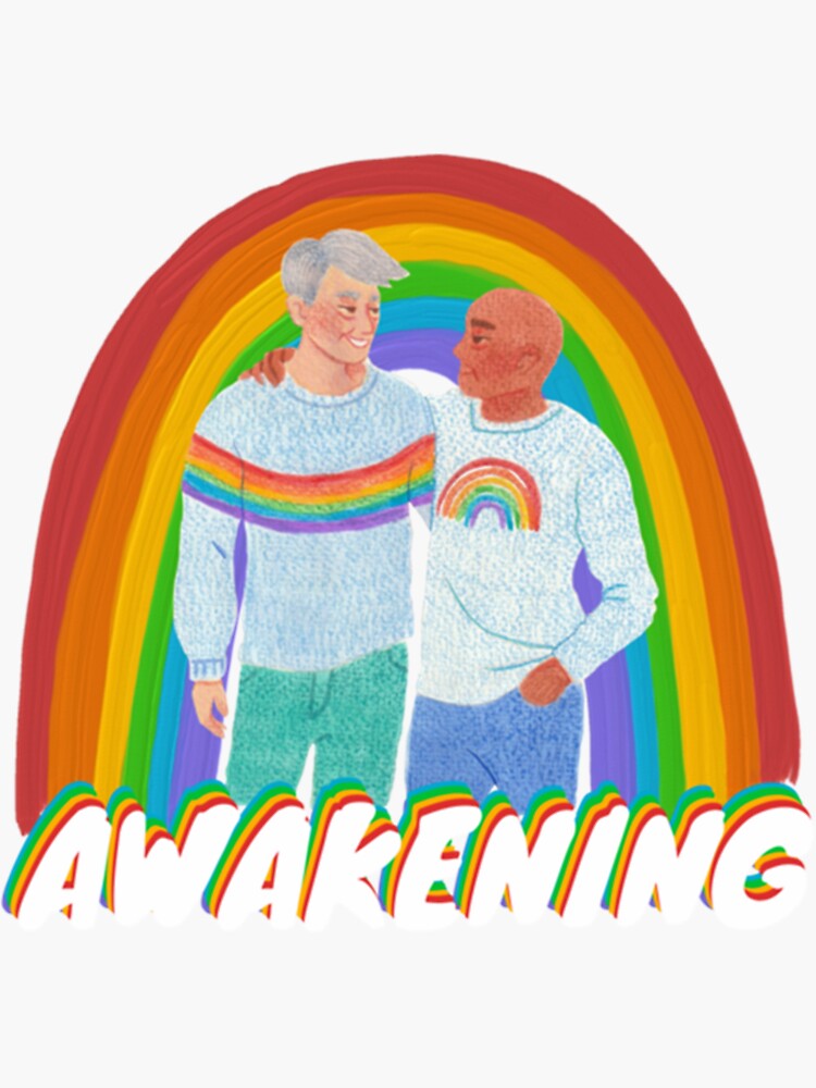 "Gay Awakening Pride Flag Rainbow " Sticker for Sale by SierrasMystics | Redbubble