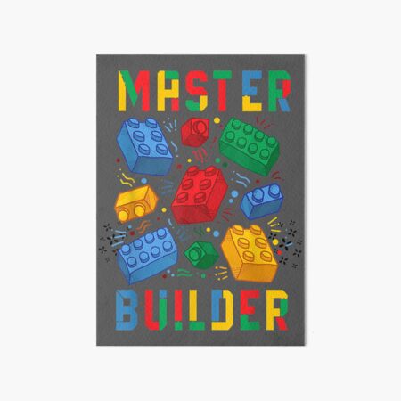"Brick Builder Blocks Master Builder" Art Board Print for Sale by ...