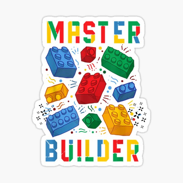 "Brick Builder Blocks Master Builder" Sticker for Sale by coxewojo ...