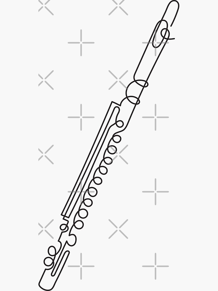 "Flute Abstract Line Art For Music Lovers And Guitarist - Abstract Line ...