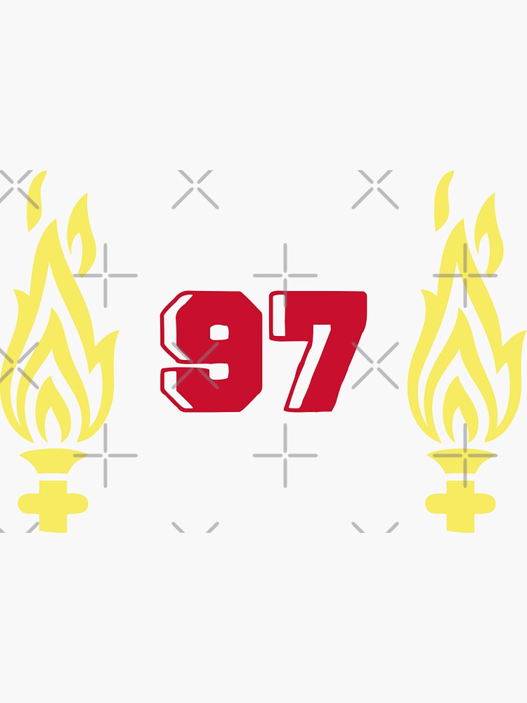 "Liverpool 97 Hillsborough" Sticker for Sale by Footarts | Redbubble