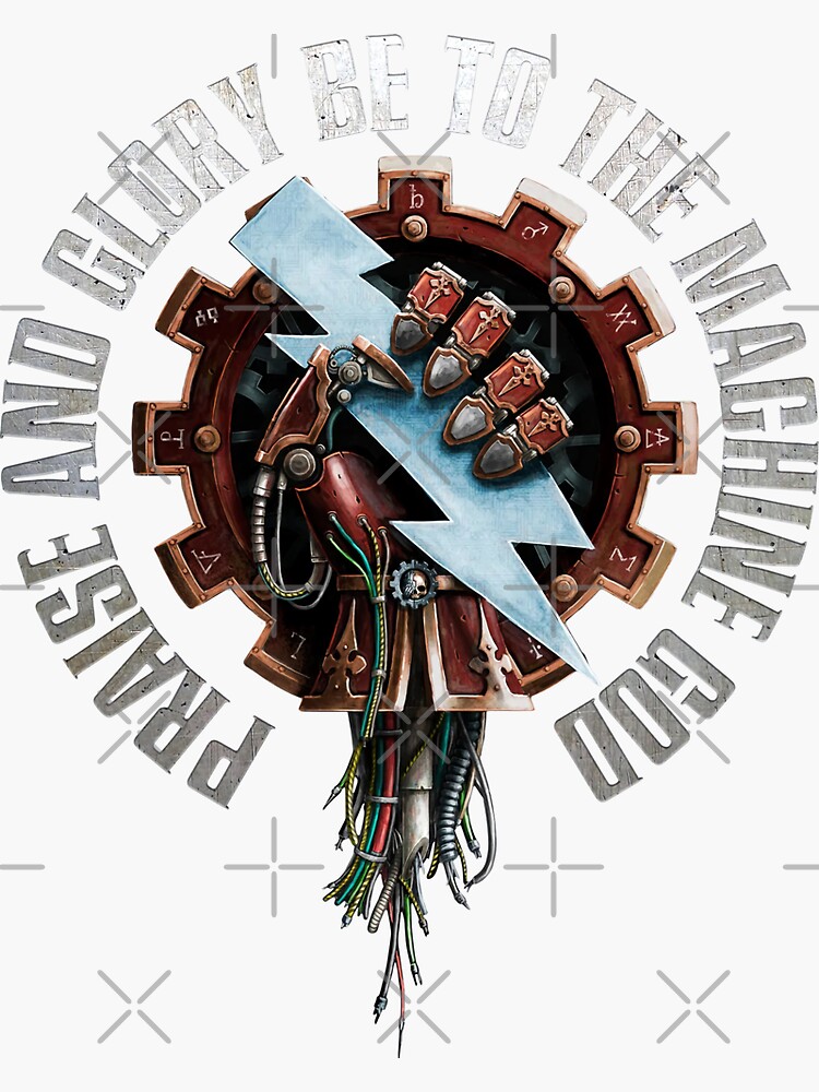 "Adeptus Méchánicús - Machine God" Sticker for Sale by rabrentibbita ...