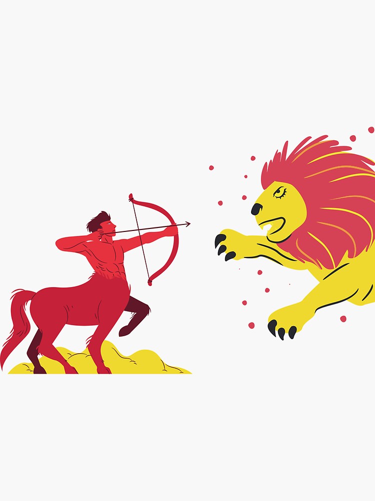 "mythical lion and Centaur" Sticker for Sale by Blank02 | Redbubble