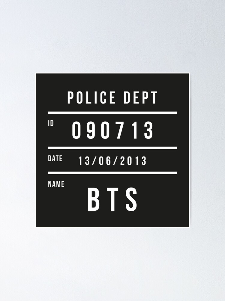 "BTS Butter police dept sign" Poster for Sale by onastarrynight | Redbubble