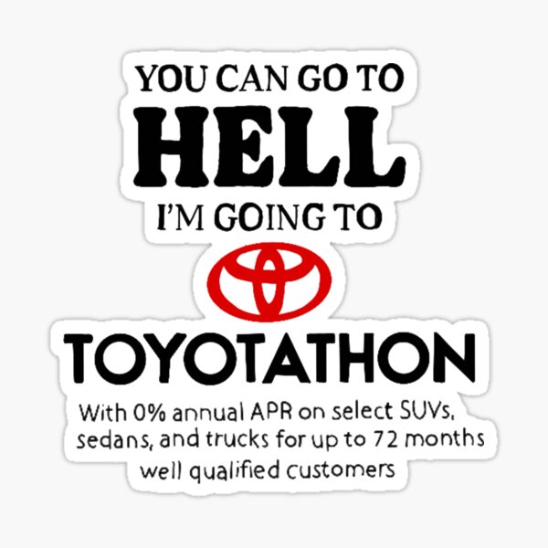 "toyotathon is back" Sticker for Sale by Kayypng | Redbubble