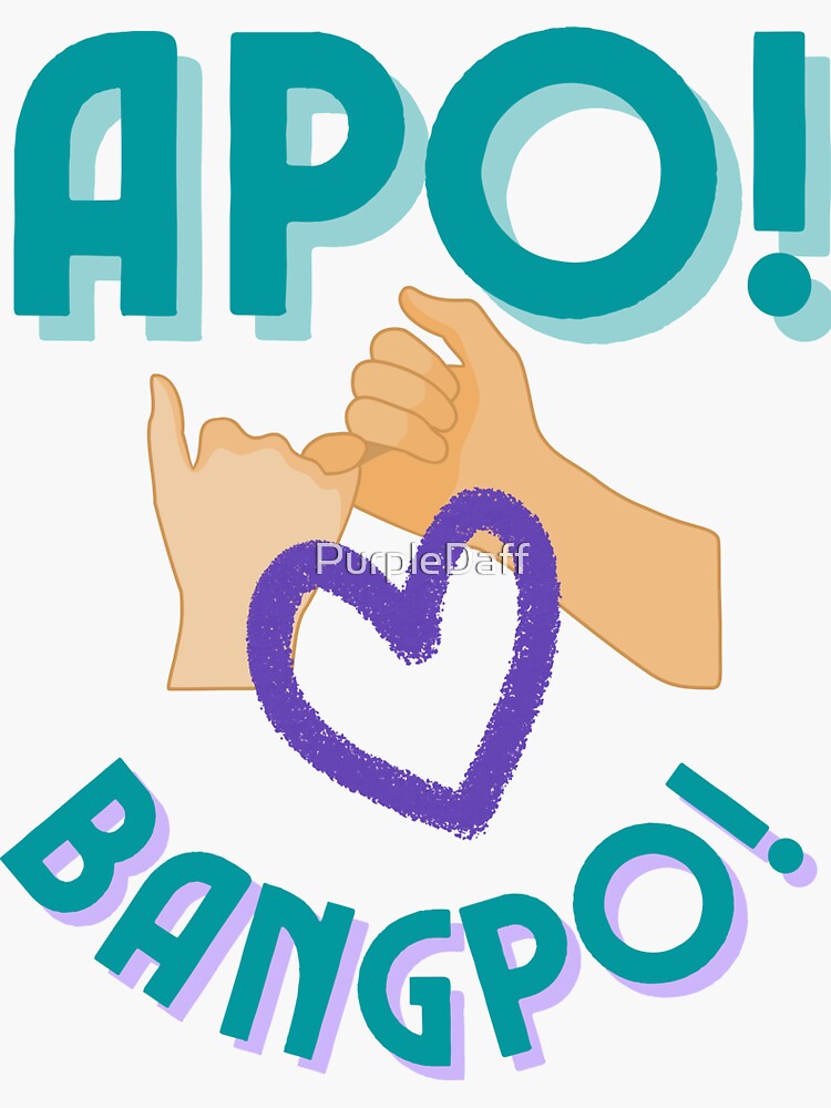 "BTS Apo! Bangpo! Pinky Promise " Sticker for Sale by PurpleDaff ...