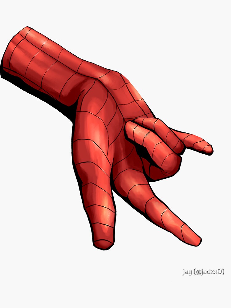 "Spidey Hand " Sticker for Sale by cadiverix | Redbubble
