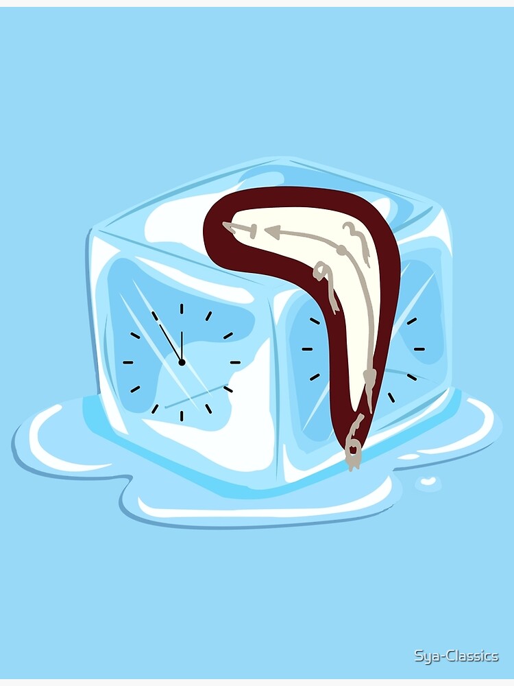 "Melting Clock Ice Cube Salvador Dali" Poster for Sale by Sya-Classics ...