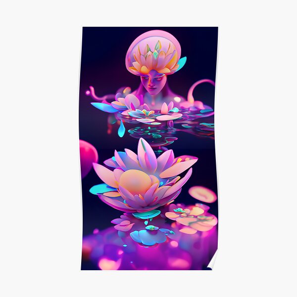 "Alien Water Lilies IX" Poster for Sale by spacedove | Redbubble