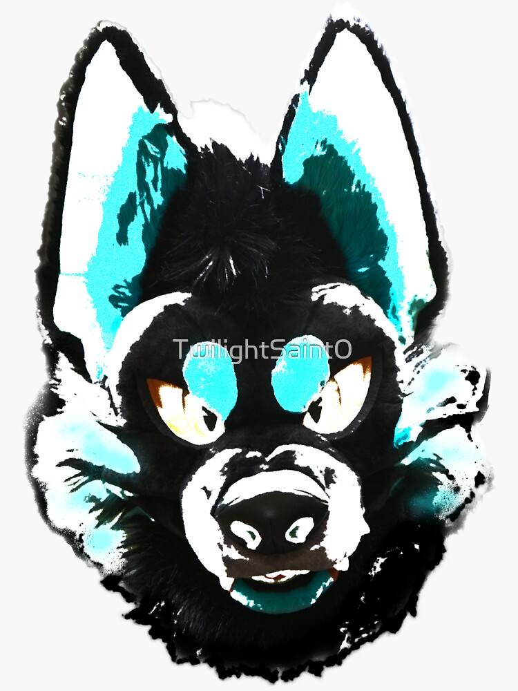 "Raze Fursuit Bust" Sticker for Sale by TwilightSaint0 | Redbubble