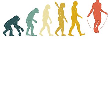 "Jumping Rope Men Funny Evolution of Man" Sticker for Sale by rafaeltto ...