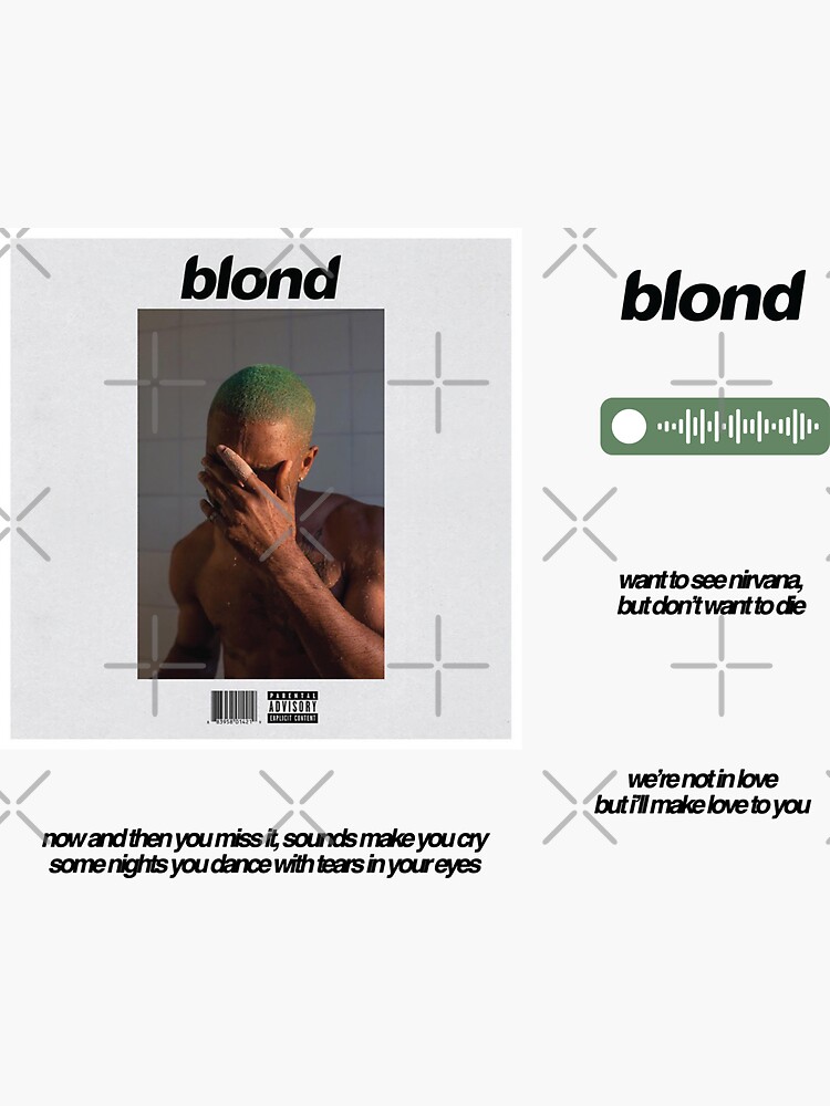 "blond by frank ocean sticker pack" Sticker for Sale by natalieneven1 ...
