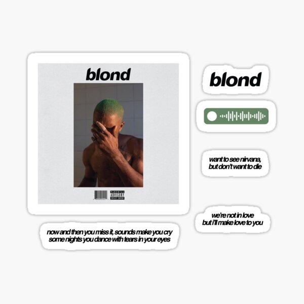 "blond by frank ocean sticker pack" Sticker for Sale by natalieneven1 ...
