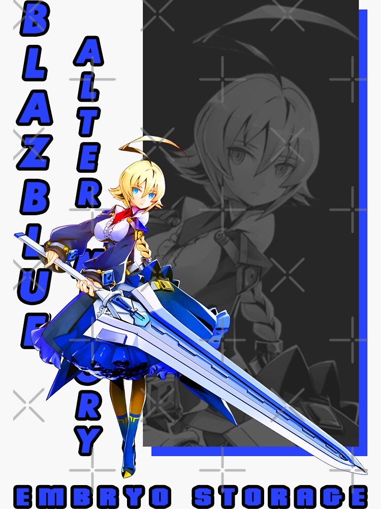 "BLAZBLUE - EMBRYO STORAGE" Sticker for Sale by AZURESIEGFRIED | Redbubble