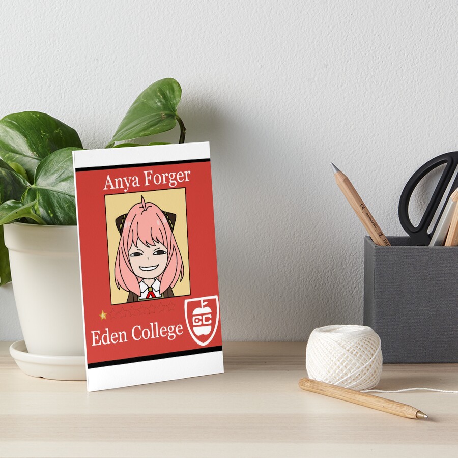 "Anya Forger School ID" Art Board Print for Sale by Designs-4-Kings ...
