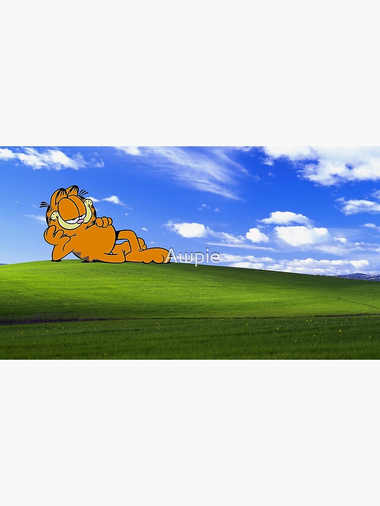 "Garfield on Window XP Bliss wallpaper" Poster for Sale by Awpie ...